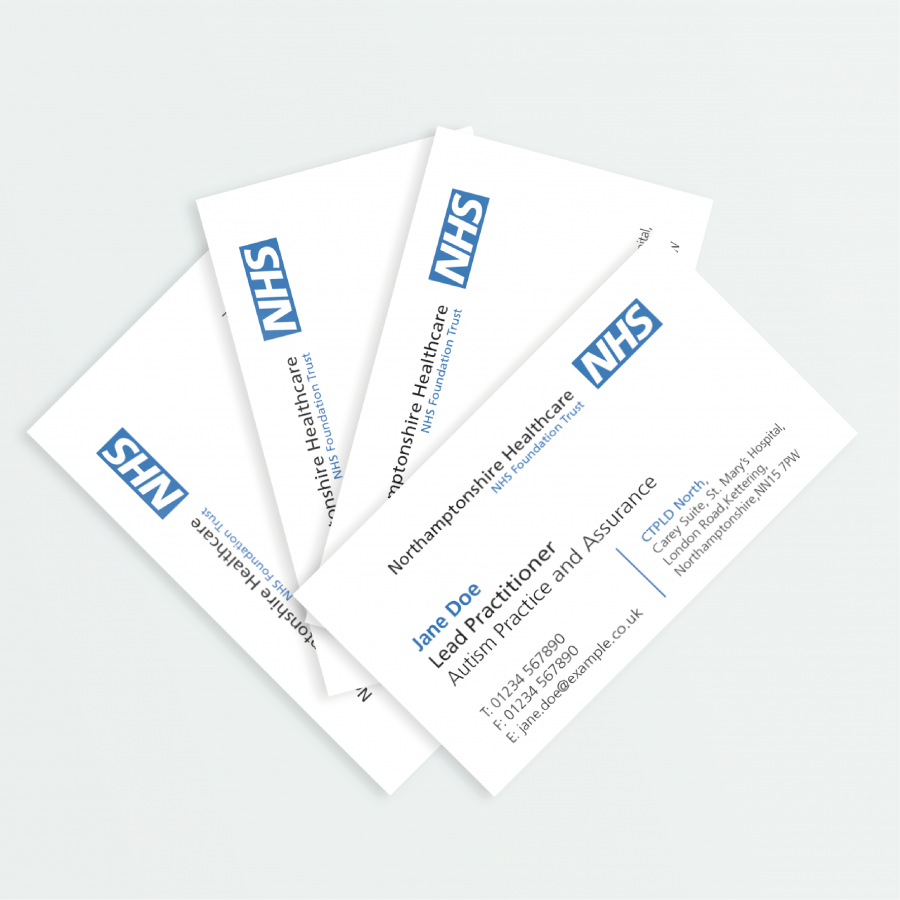 NHS Business Cards – amberlouisemiller – Graphic Designer